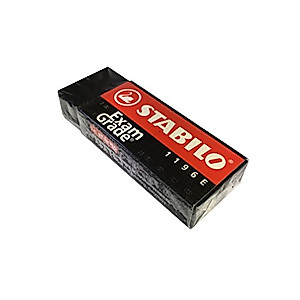 Stabilo 1196E Large Exam Grade Dust Free Pencil Eraser Extra Soft for Effective and Clean Erasing 2.45" X 0.9" X 0.5" (Pack of 5)