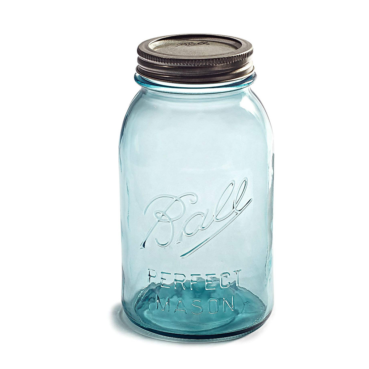 NEW! Limited Collector's Edition - Vintage Aqua/Blue BALL"PERFECT MASON" 32oz. Quart Jar - Turn-of-the-century Design (1910-1923)