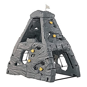 Step2 Skyward Summit Climber – Authentic Kids Playset Rock Climbing Wall with Four Unique Climbing Walls, Two Cargo Nets, Floor Net, and Flag – Rock Climbing Jungle Gym for Backyard