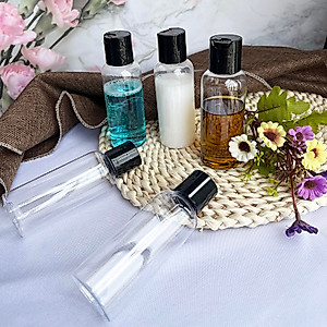 DNSEN 5 Pack 3.4 oz Travel Bottles for Toiletries TSA Approved Leakproof Plastic Empty Travel Size Bottles Containers with Labels