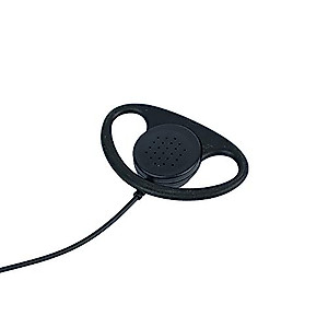 Klykon Ear Pieces for Motorola Radios, 2 Pin D Shape Police Earpiece Headset with Mic Ptt for Motorola 2 Way Radio Wakie Talkie Cls1110 Cp200d Cp200