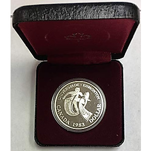 1983 CA Canada Silver Dollar - Universiade-Edmonton in Original Box $1 Proof Royal Canadian Mint