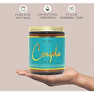 Best Couple Ever Candle, Soy Wax, Lavender |Gift for Christmas-Thank You Gift,Gift for Friends Family Romantic Couple Gifts Candles for Birthday, or Anniversary
