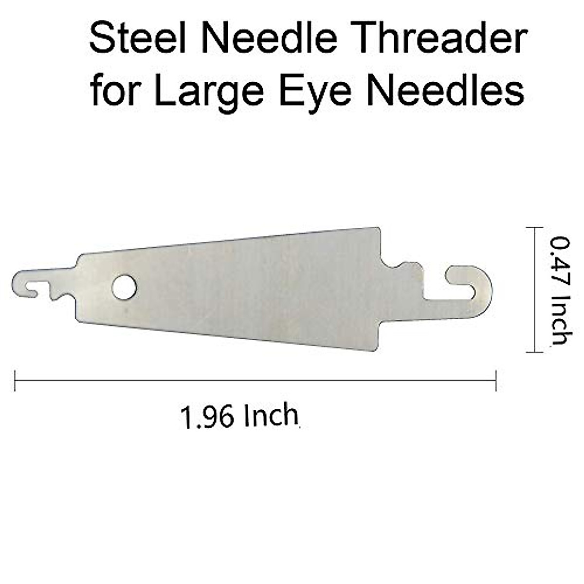 20 pcs. Large Eye Hand Sewing Needles - 1.5 inch Long in Needle Storage Tube with Needle Threader
