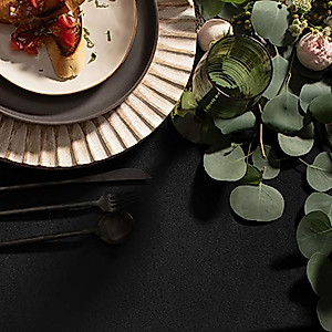 Gee Di Moda Rectangle Tablecloth | 90 x 132 Inch - Black Rectangular Table Cloth for 6 Foot Table in Washable Polyester | Great for Buffet Table, Parties, Holiday Dinner, Wedding & Baby Shower