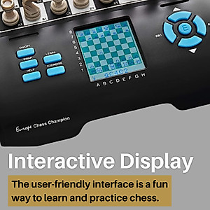 Electronic Chess Board for Kids & Adults - Includes 7 Games - Chess Strategy & Learning - Magnetic Board & Pieces - Portable & Travel - Smart Chess Computer- AI Chess Board - LCD Display - Millennium