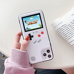 KJArrow Gameboy Case for iPhone 12 Pro Max, Funny Game Console Case for Men and Women, Playable Gaming Case for iPhone 12 Pro Max White