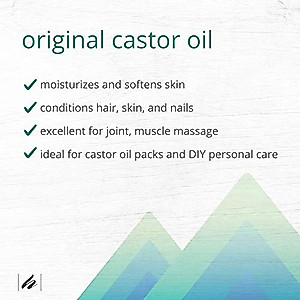 Home Health Original Castor Oil - 16 Fl Oz - Promotes Healthy Hair & Skin, Natural Skin Moisturizer - Pure, Cold Pressed, Non-GMO, Hexane-Free, Solvent-Free, Paraben-Free, Vegan