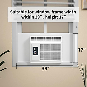 SZZSAF Window Air Conditioner Side Insulated Panel, 1PIC Full Surround Insulation Panels Window Seal Kit, WinterSummer Winter Heat and Draft Insulating,Insulation Foam Material 2 (White)