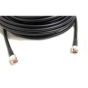 Custom Cable Connection 150 Foot N Male to N Male LMR400 Times Microwave 50 Ohm Coax Low Loss Antenna Cable for Ham Radio, WLAN, CB Radio and WiFi Antenna Feeders