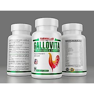 GALLOVITA para Gallos 100Tabs Vitamins Minerals Aminoacids for Rooster Hens Chickens Gamefowl Vitaminas Minerales Aminoacidos