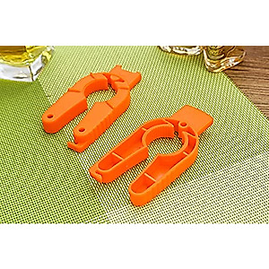 VIUJUH 3 in 1 Pop Can Opener, Party Partner Life Gadgets Smooth Edge Mutifunctional Can Opener, Upgraded Plastic Handheld,Fingernails Protecter, Designed Comfort Grips Bottle Opener for Dringing