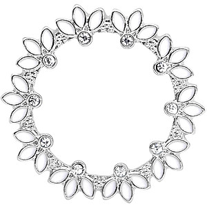 Body Candy 2Pc Womens 316L Steel White Leaves 3/4" Double Flare Screw Fit Tunnel Plug Ear Plug Gauges Set