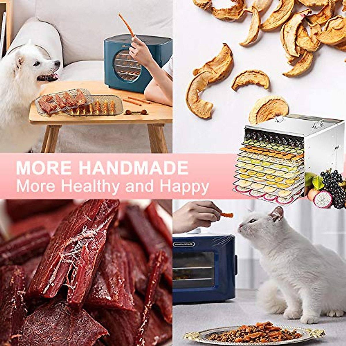 5 Pieces Non-stick Fruit Dehydrator Mats,Reusable Dhydrator Screens ,Dehydrator Sheets Fruit Dryer Mesh for Hamilton Beach 32100A (12.2"x9.45")