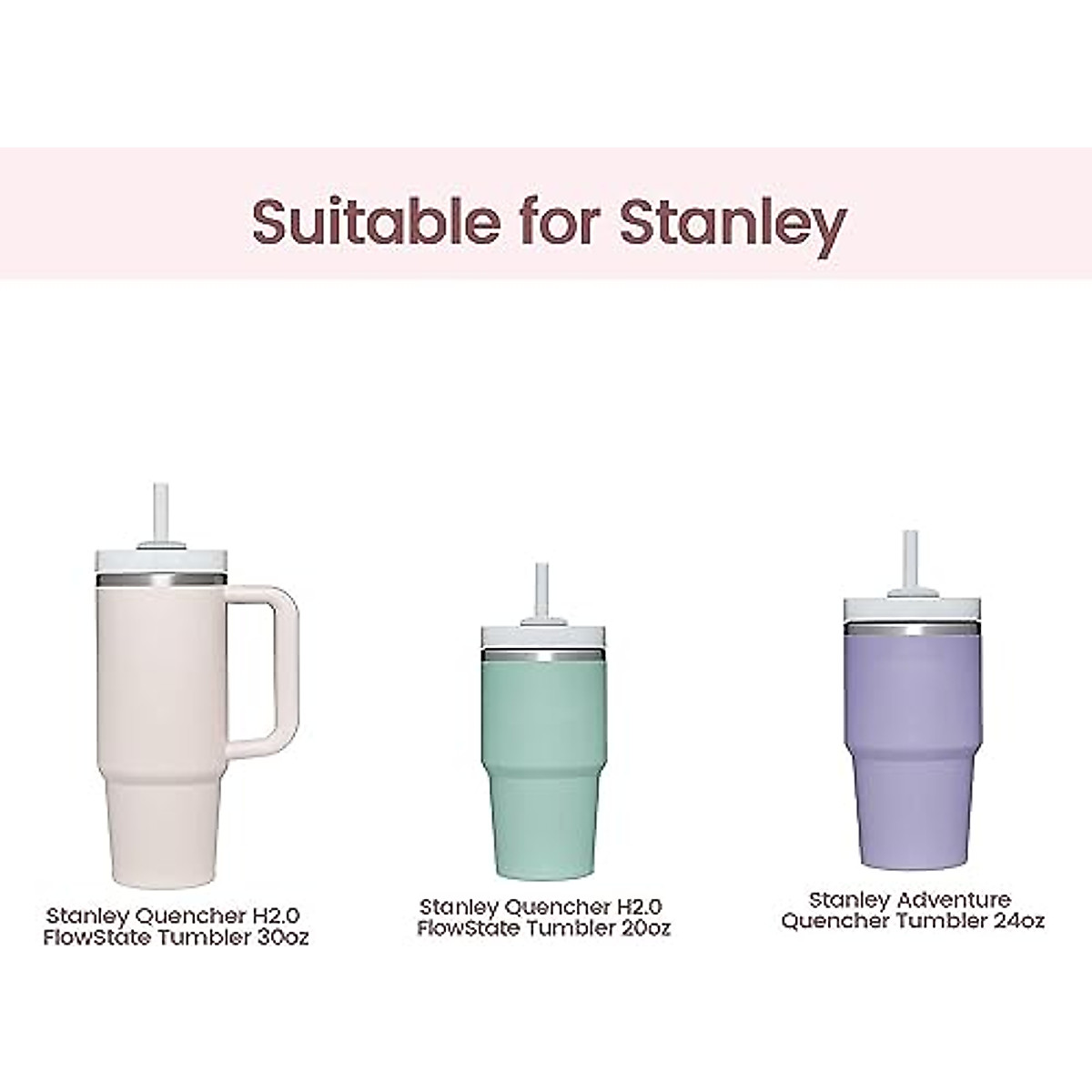 Thxbag Silicone Boot for Stanley Cup 30oz / 20oz, Rose Boot Sleeve Cover Fit with Stanley H2.0 and Quencher Adventure Tumbler Accessories (30 oz & 20 oz, Rose Quartz)