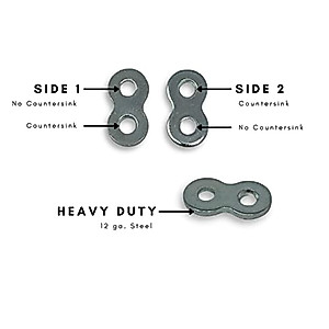 Balsam Point Workshop 30-Pack - Heavy Duty Figure 8 Table Top Connector or Desk Top Fastener Clip - Thick 12 Gauge Steel