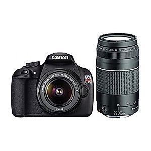 Canon Rebel T5 18-55mm is + EF 75-300mm f/4-5.6 III Telephoto Zoom Lens