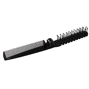 Aeyistry 3 Pcs Portable Travel Hair Comb Brush Foldable Massage Hair Comb Anti-static Hairdressing Tools Set(Black)