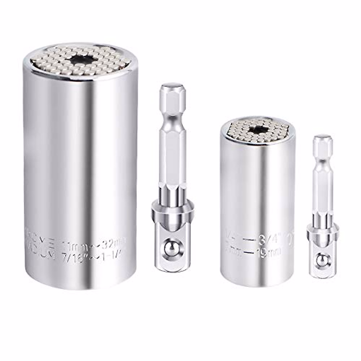 KAYLAN Universal Socket Wrench Set (11-32mm 7-19mm) Multi-function Hand Tools Universal Repair Tools,Multi-function Ratchet Universal Sockets,2 PCS Set
