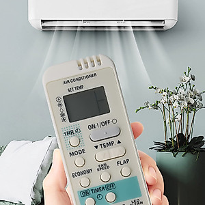 Scckcc Replacement Remote Control for Sanyo Air Conditioner RM-8033Y RCS-SH1UA RCS-SH80UA-WL RCS-BH80UA-WL RCS-4HVPIS4U Mini-Split Wall-Mounted Heat Pump Air Conditioner