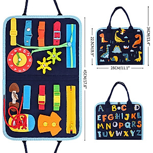 Montessori Toys Busy Board for Toddlers - Sensory Board for Learning Fine Motor Skills, Toddler Travel Toy for Airplane and Car, Preschool Busy Book, Educational Toys for Kids Ages 3 4 5 Year Old