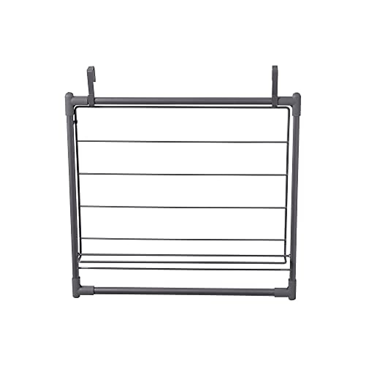 Household Essentials Metal Expandable Over the Door Drying Rack, Gray