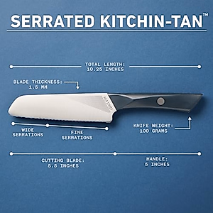 Milk Street Kitchin-tan Serrated Japanese-Style Utility Knife