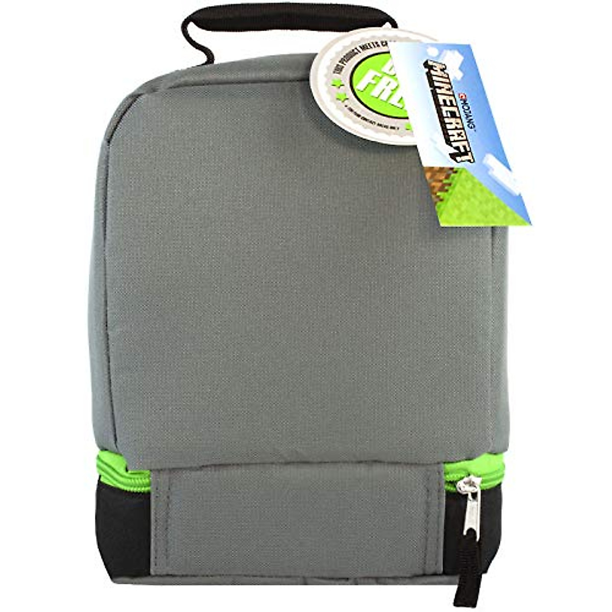 Minecraft Lunchbox Creeper Zip Compartment Green Lunch bag One Size