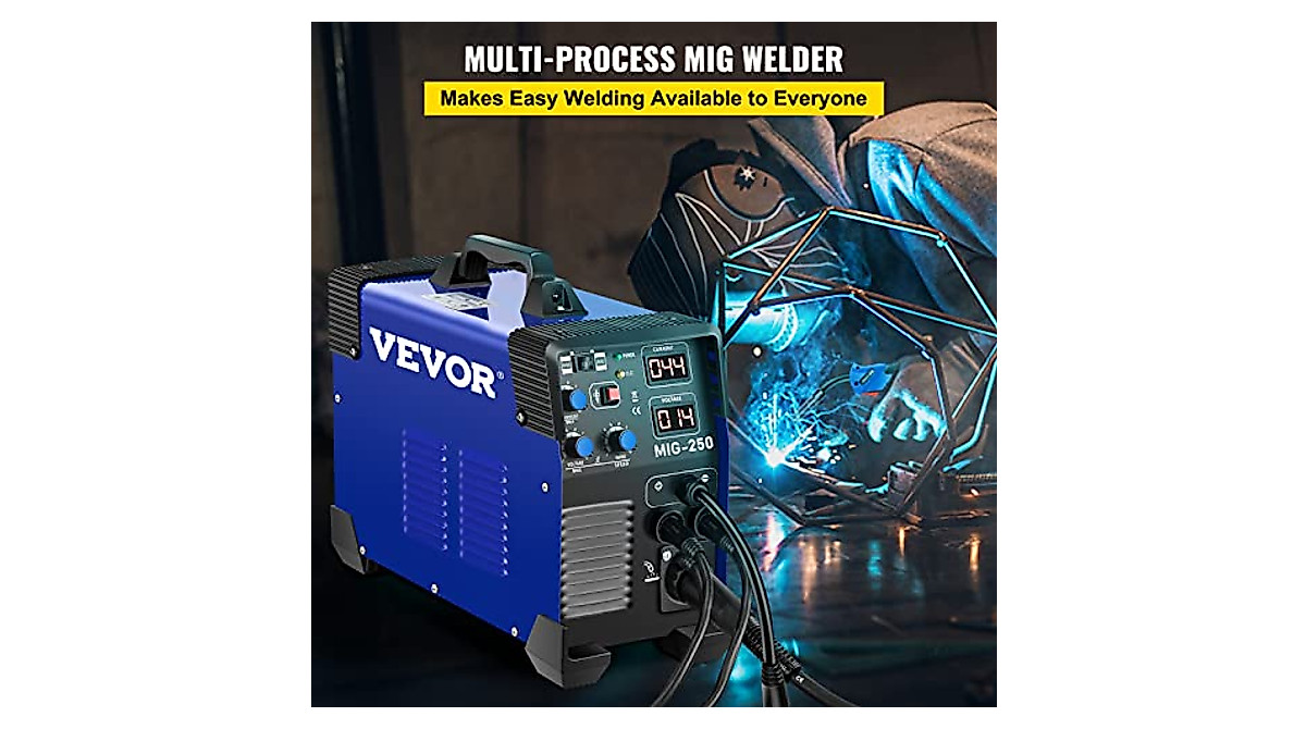VEVOR 3 in 1 MIG Welder - 250 Amp Digital Welding Machine