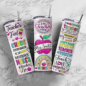 Teacher Gifts Chaos Coordinator 3D Inflated Effect Printed Tumbler Teacher Thank You Appreciation Gifts Best Teachers Gift Custom Coffee Cup for Men Women Teachers Day Mothers Day Back To School