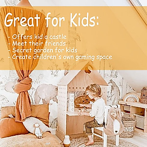 Kid Bed Canopy Baby Bedding Round Dome Bed Canopy Room Decoration, Bed Curtains Kids Play Tent Hanging Tent Net, Bedroom Canopy for Baby Kids Reading Playing Sleeping