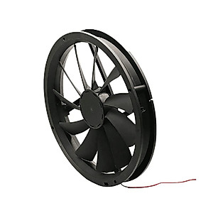 VIGAN 100W Solar Panel Powered Fan 10 Inch Mini Ventilator Solar Exhaust Fan for Dog Chicken House Greenhouse RV Fan Charger, Black, 28CMX3CM