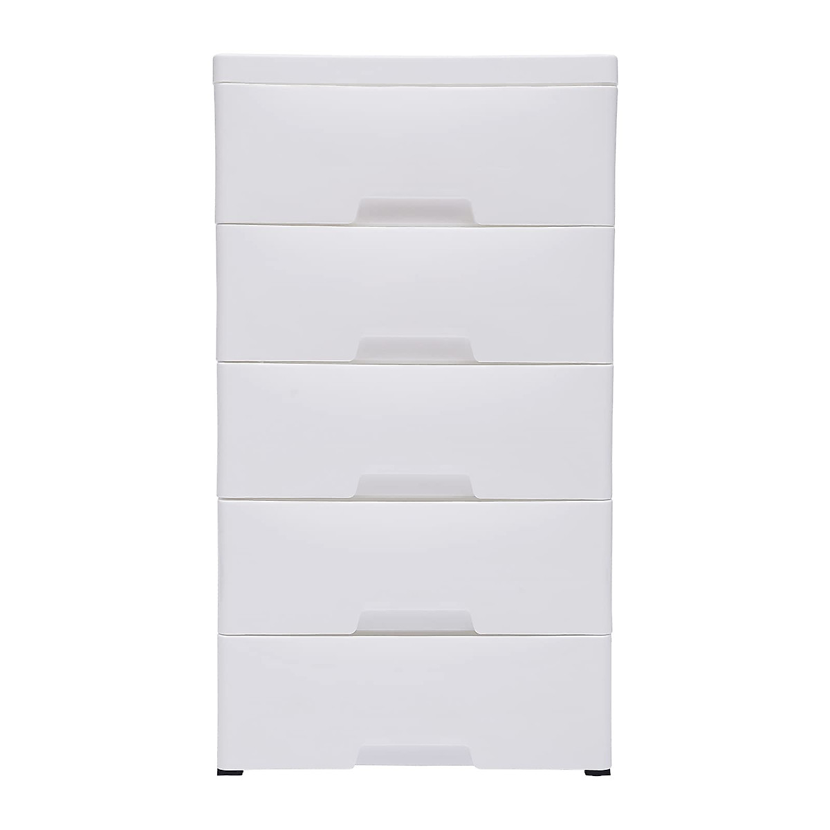 CHALIGHT Plastic Drawer 5-Layer Closet Storage Baby Clothes Organizer Plastic Dresser with Drawers White Dresser Clothes Drawer Small Kids Dressers for Bedroom Clothes Playroom Furniture Toys