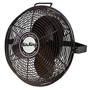 Air King 9020 1/6 HP Industrial Grade Wall Mount Fan, 20-Inch,Black & 9314 14-Inch Industrial Grade High Velocity Multi Mount Fan,Black
