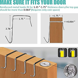 Tiblue Over The Door Shoe Organizers 35 Mesh Pockets Hanging Shoe Organizer Shoe Rack For Closet Entryway Bedroom Bathroom Pantry Shoe Holder, Men Sneakers, Women High Heeled Shoes, Flip Flops Black