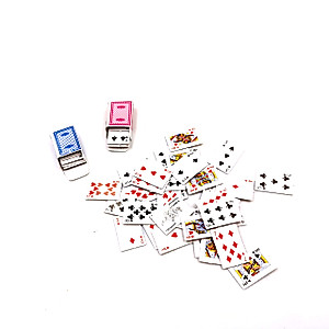 Taponukea Miniature Dollhouse Furniture Accessories Games Poker Playing Cards 1 12 Scale