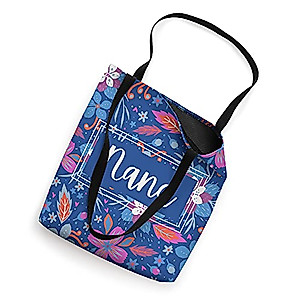 Nana in Floral Mother's Day Personalized for Grandma Nana Tote Bag