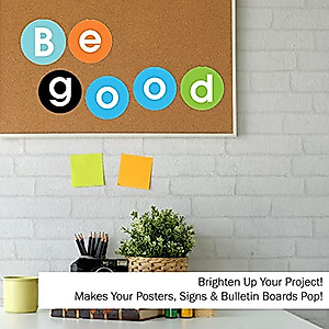 BARKER CREEK Letter Pop-Outs, 3.25" Happy, Multicolor Designer Letters for Bulletin Boards, Breakrooms, Reception Areas, Signs, Displays, And More! 3.25" 210 Characters per Set (1721)