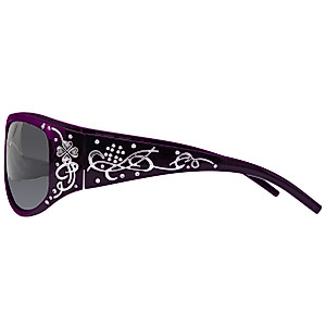 Polarized Sunglasses for Women - Premium Fashion Sunglasses - HZ Series Chic Womens Designer Sunglasses (Deep Lavender, Dark Smoke)