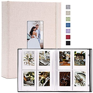 Vienrose Mini Polaroid Photo Album Book 208 Pocket 2x3 Inch Pictures for Fujifilm Instax Mini 7s 8 9 11 25 26 40 50s 90 Evo Z2300 Instant Camera, Polaroid Snap Beige 1 Pack