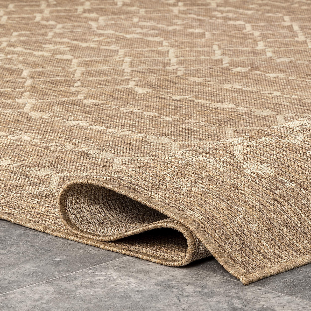 nuLOOM Grayson Moroccan Trellis Indoor/Outdoor Area Rug, 5x8, Beige