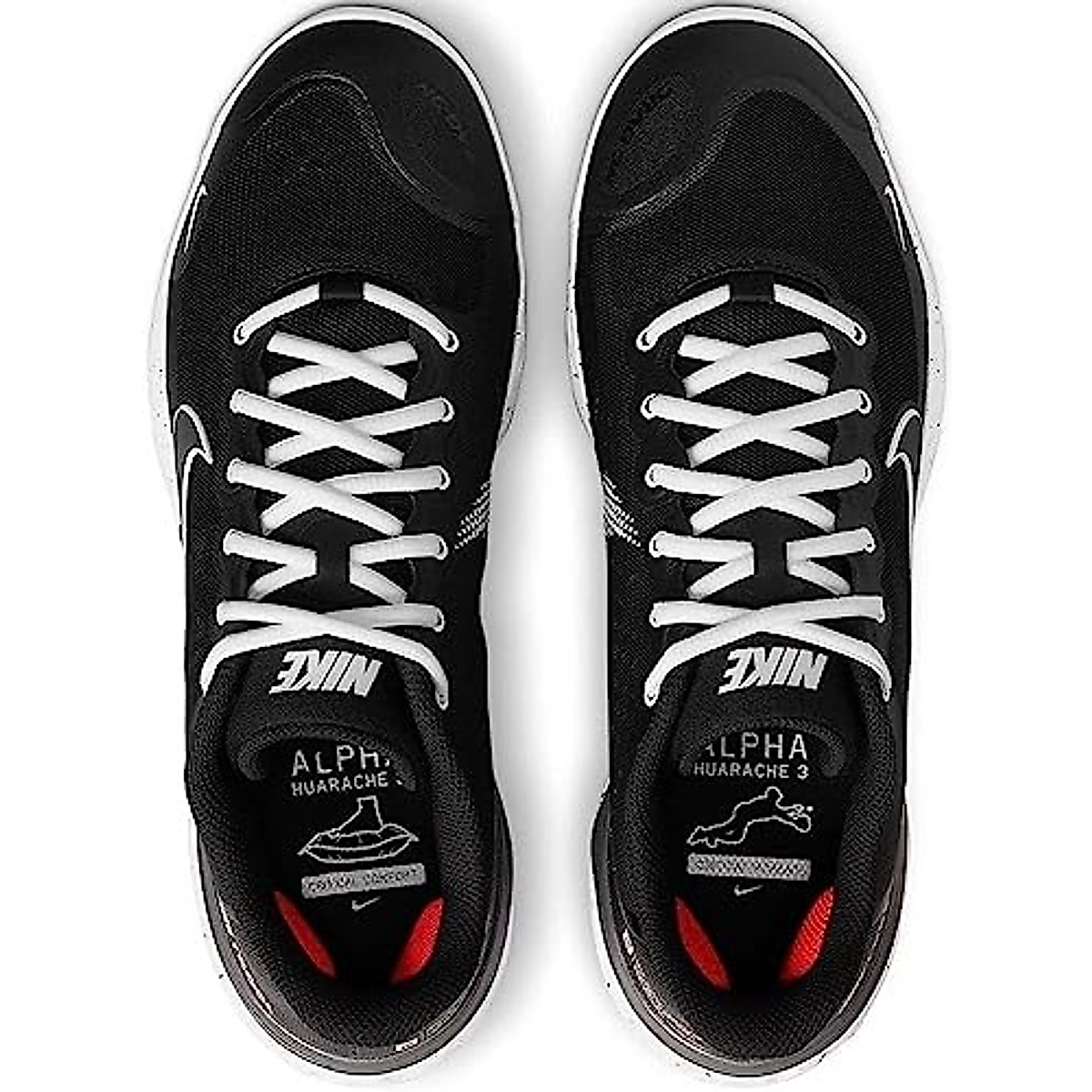 Nike Alpha Huarache Elite 3 Low CK0746-010 Black-White Men's Metal Baseball Cleat 7 US