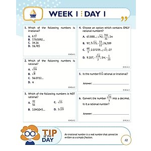 8th Grade Common Core Math: Daily Practice Workbook | 1000+ Practice Questions and Video Explanations | Argo Brothers (Next Generation Learning Standards Aligned (NGSS))
