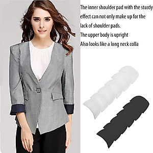 6 Pairs 1/2'' Shoulder Pads Sewing Set-in Shoulder Pads Foam Pads for Blazer T-Shirt Clothes