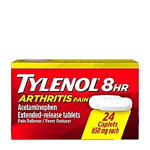 Tylenol 8 Hour Arthritis Pain Tablets with Acetaminophen for Joint Pain, 24 ct
