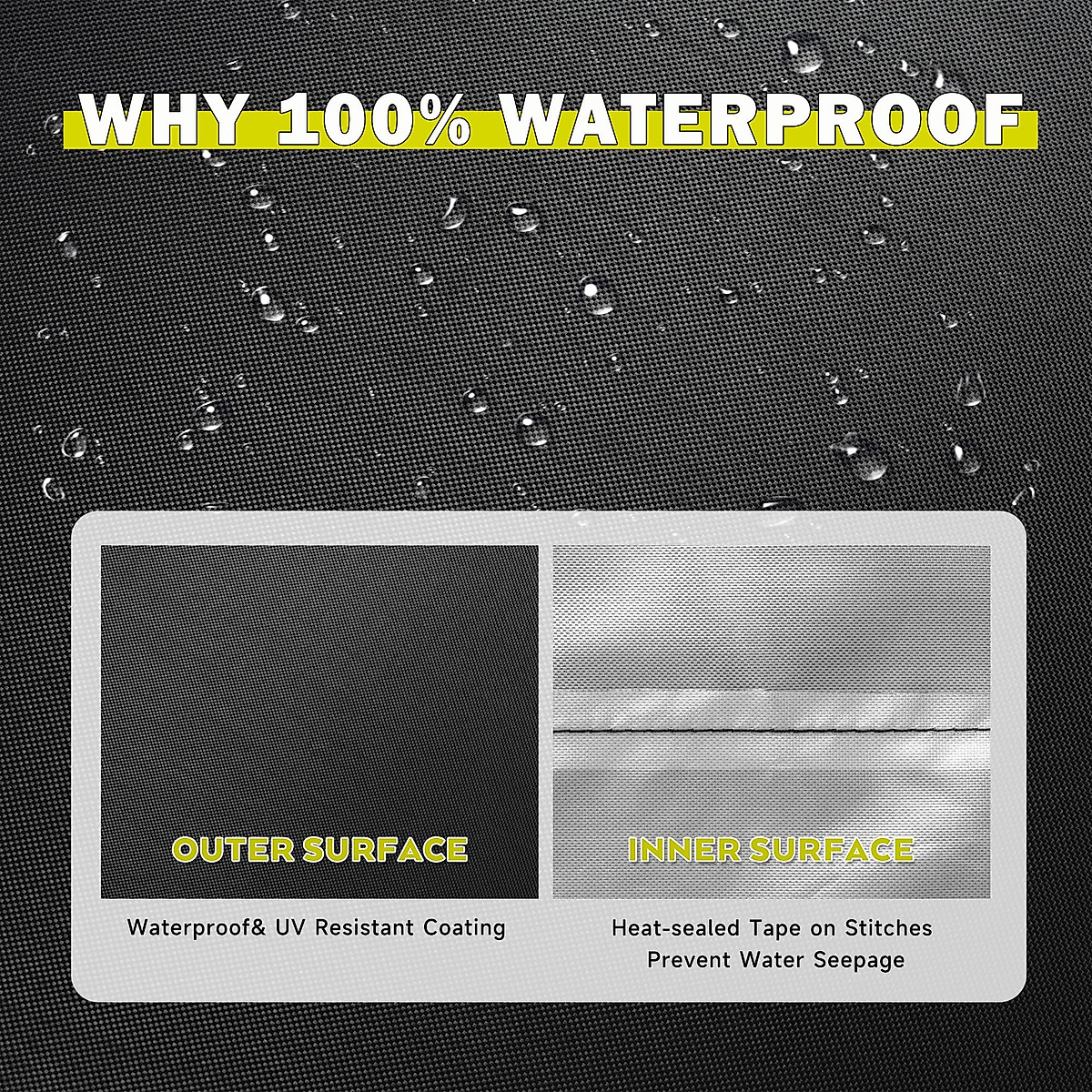 Starcrew Bar Height Patio Set Cover, Outdoor Bistro Set Cover, Protective Cover for Patio Swivel Bar Set/Outdoor High Stool Bistro Set/Outdoor Bar Table and Chairs Set/High Top Patio Set of 3 Pieces