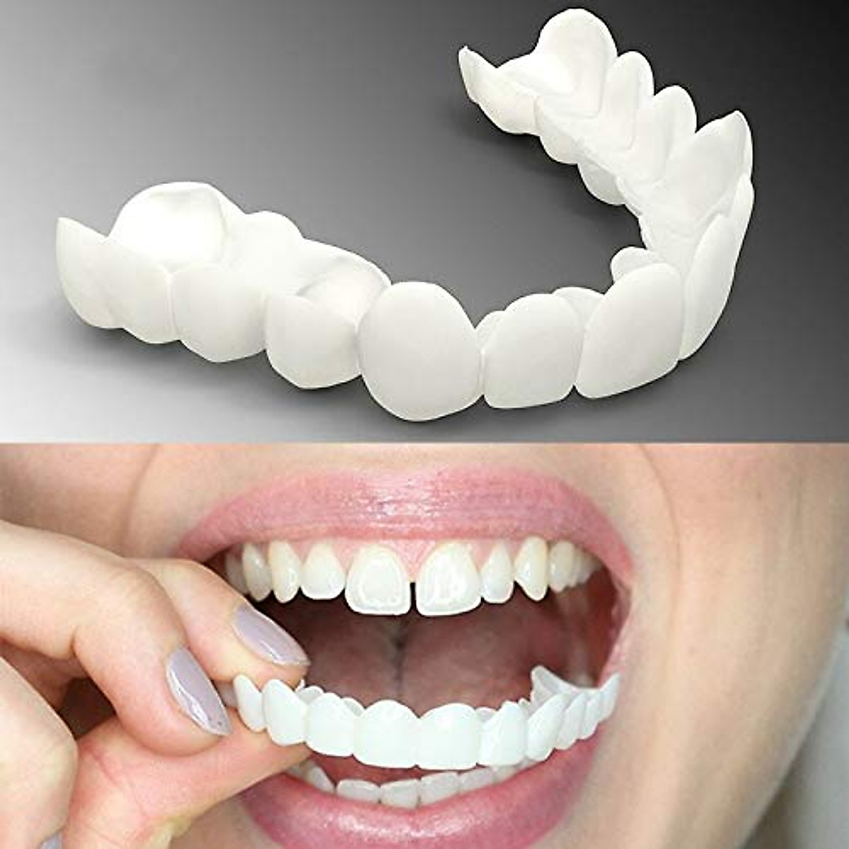 New Snap Smile Dental Upper False Teeth Cover Perfect Smile Veneers Comfort Fit Flex Denture Braces