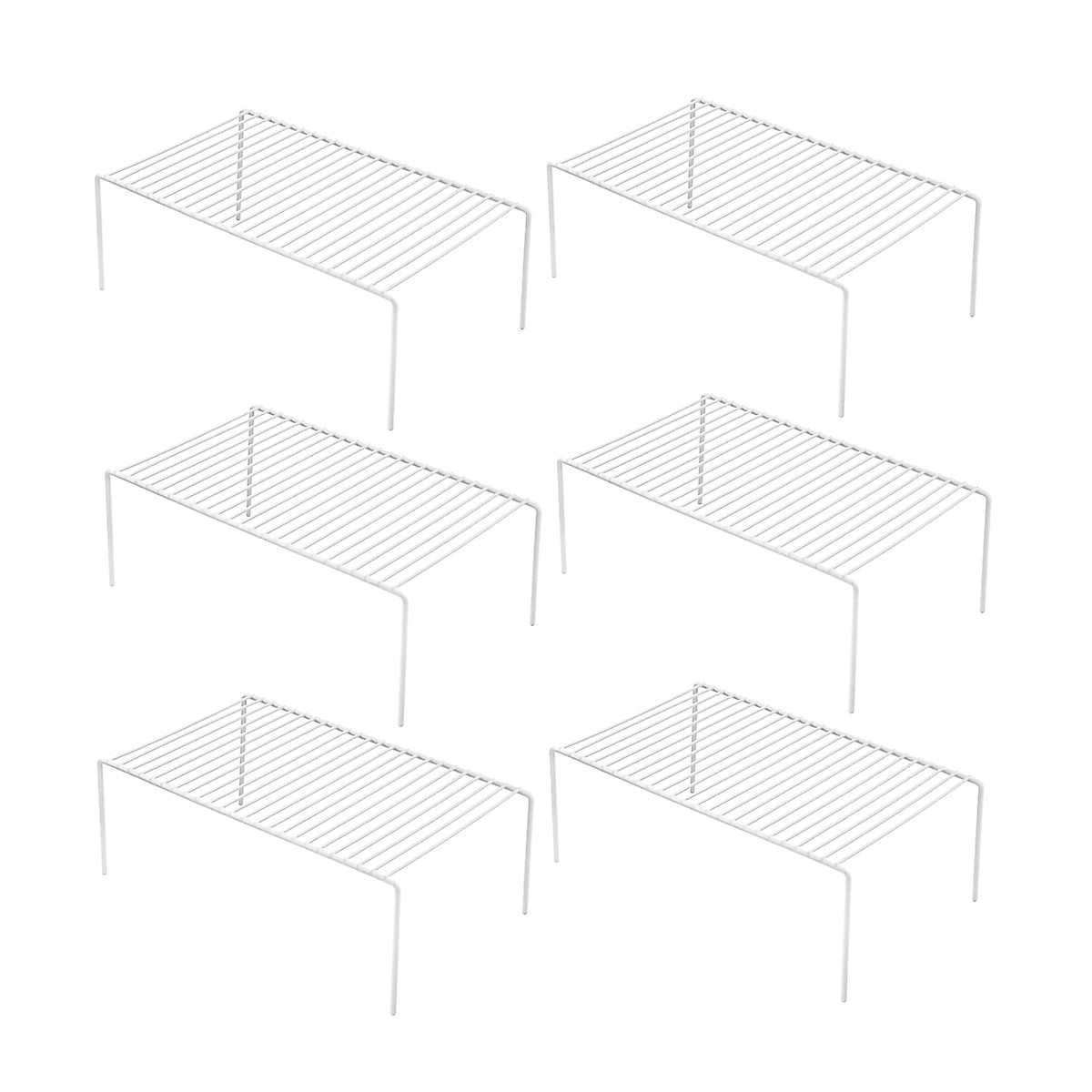 Redrubbit Medium (13 x 9. 4 Inch) Cabinet Storage Shelf Rack, Rustproof Kitchen Counter and Cabinet Shelf, Storage Rack Organizer for Kitchen, Fridge, Cabinet, Bathroom, Set of 2