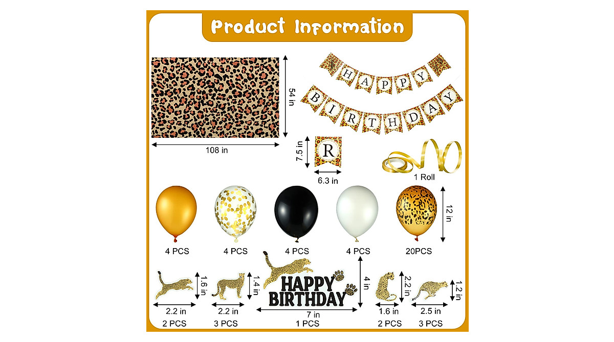 51 Cheetah Birthday Decoration Pieces for Wild Parties