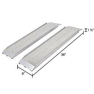 Guardian S-368-1500-P Dual Runner Shed Ramps with Punch Plate Surface - 8" Wide, 3' Long